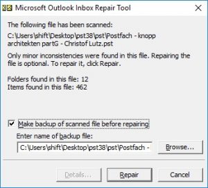 How to resolve MS outlook PST file corruption error