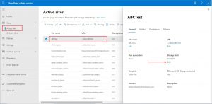 Check your SharePoint online storage information