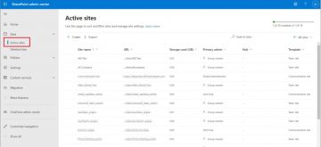Check your SharePoint online storage information